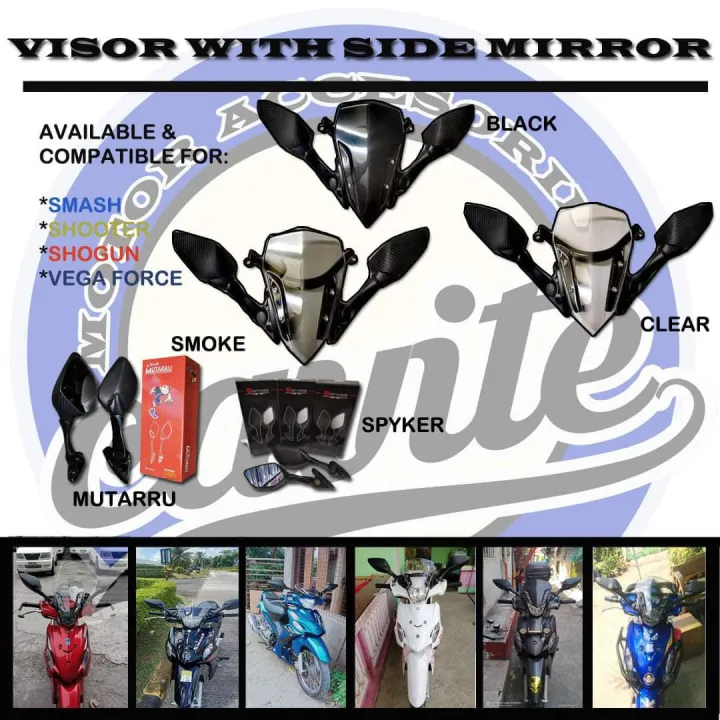smash visor with side mirror | Lazada PH