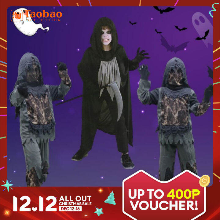 Children's Demon Death Rason Cloak Halloween Cos Costume Horror Blood ...