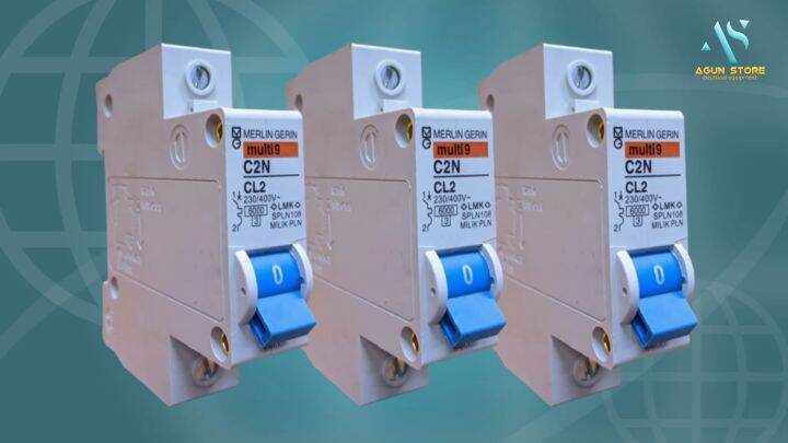 Mcb merlin gerin 2 ampere CL2 multi9 pln 450W spln breker miniatur anti jeglek trip tahan kuat ...