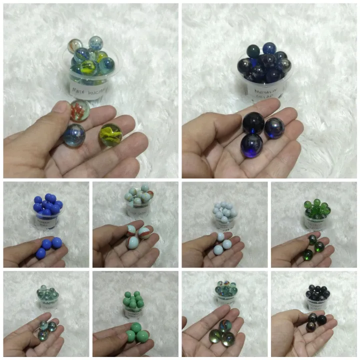 3 PCS GUNDU METALIK DAN GUNDU PUTIH SUSU/ GUNDU MARMER ( KELERENG ...