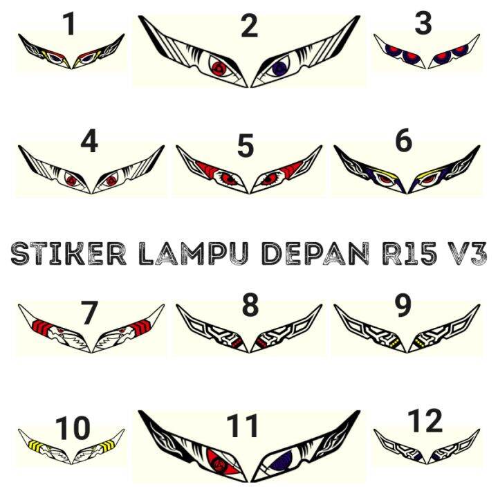 Stiker lampu depan R15 V3 | Lazada Indonesia