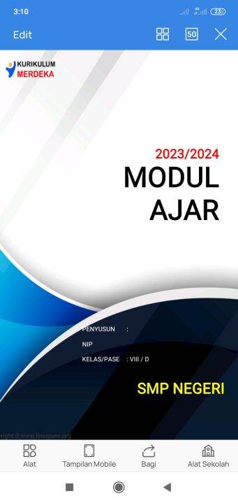 Modul ajar kurikulum merdeka Smp mts | Lazada Indonesia