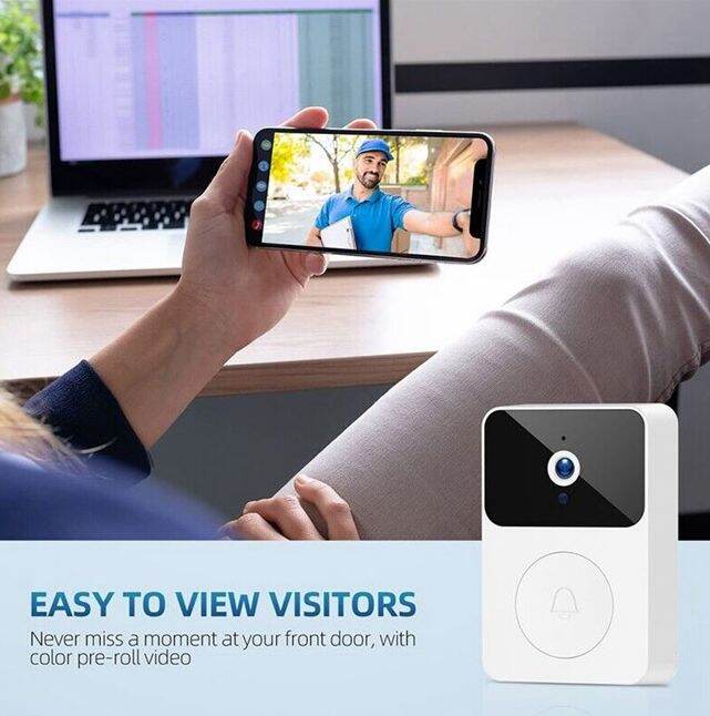 X9 Smart Night Vision Camera Wireless HD Display Visual Doorbell Video ...