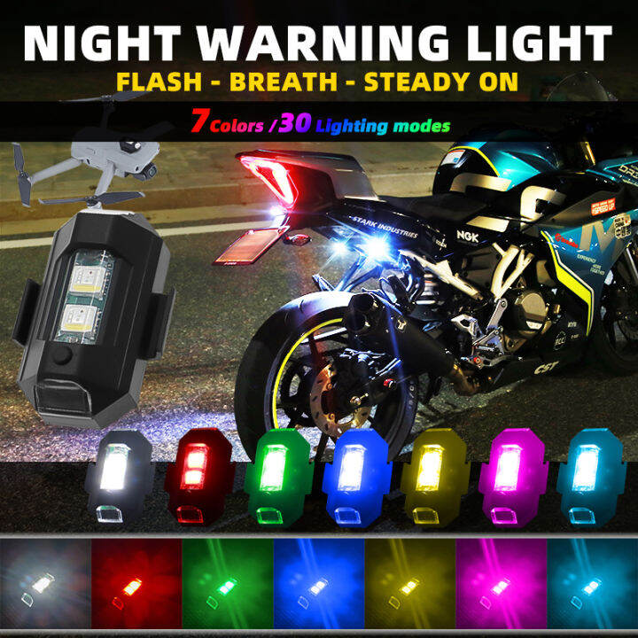 7 Colors Led Strobe Lights Wirless Mini Signal Indicator Motorcycle ...