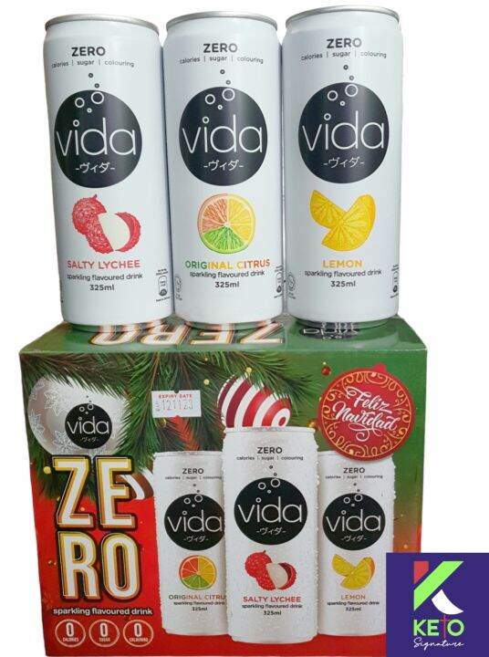 Vida Zero Japanese Inspired Sparkling Flavoured Drinks [Sold per Can ...
