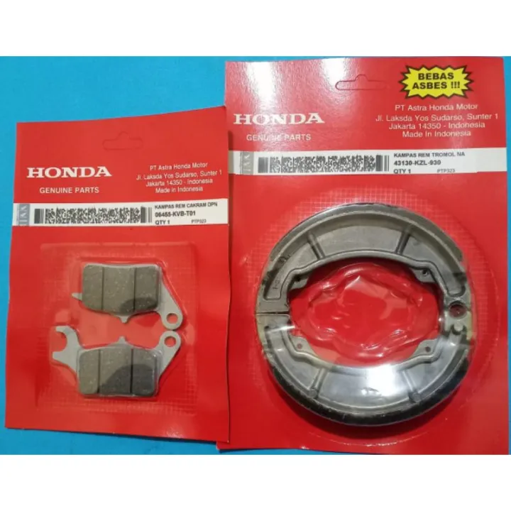 Brakepad And Brakeshoe For Honda Beat Carb/Fi / Click 125/150 V1 Only ...