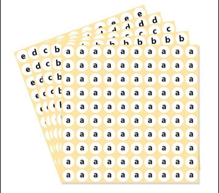a-z MINI WHITE SMALL ALPHABETS LABEL STICKER SHEET | Lazada