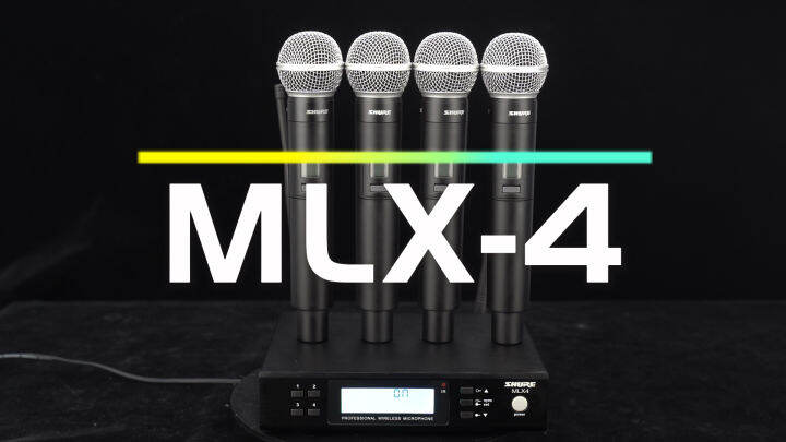 SHURE MLX-4 wireless microphone UHF ความถี่คงที่ มีไมโครโฟน 4 ตัว รับ ...