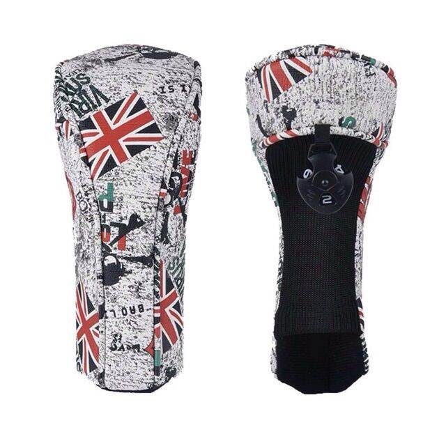 Golf Skull UK Flag England Headcover Rescue Hybrid PU Leather England ...