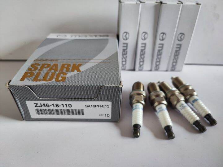 หัวเทียน Mazda 2 Mazda 3 โฉมเก่า เบอร์แท้ ZJ46-18-110 (4หัว) | Lazada.co.th