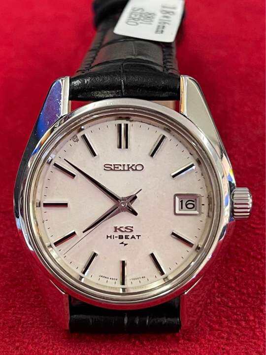 Seiko KS HI-BEAT 36000 รอบ/ชั่วโมง King seiko 25 jewels ระบบไขลาน ตัวเรือนสแตนเลส นาฬิกาผู้ชาย ...