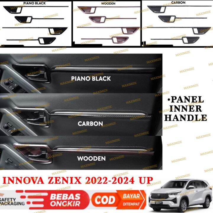 Panel Inner Handle Dalam Mobil Innova Zenix 2022 2023 2024 Hitam Wood ...