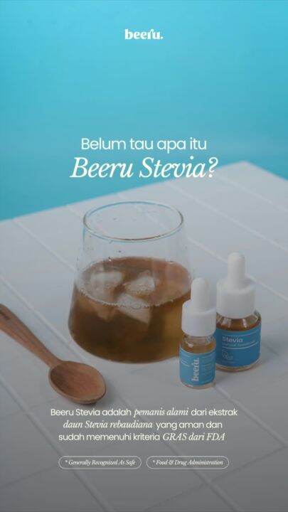 Beeru Stevia Natural Sweetener - Pemanis Alami - Pengganti Gula (15ml ...