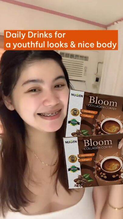 Bloom Collagen Coffee NUGEN Collagen Original 100% Robusta Coffee Slim ...