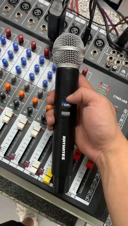 RAYHAYES RA-58 Rechargeable Microphone 1 Tow 2 with Receiver Wireless ...