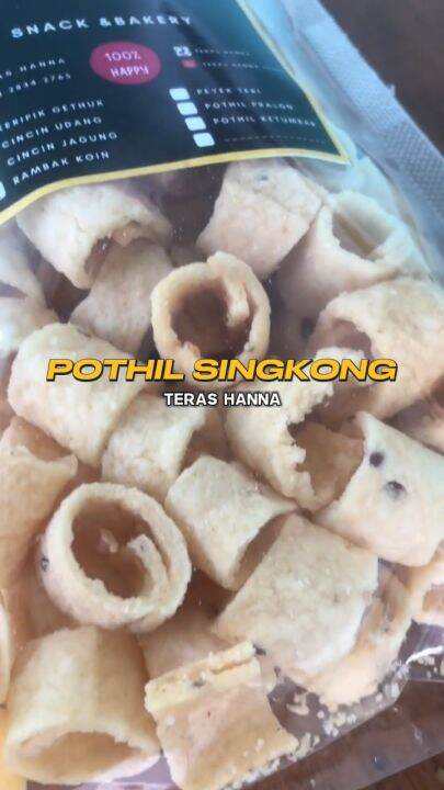 Pothil Singkong Asli 200gr Potil 200 gram Camilan Pohung Renyah Gurih ...