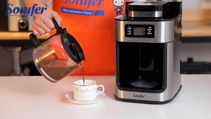 2-in-1 Coffee Grinder Fully Automatic Coffee Maker Office Portable ...