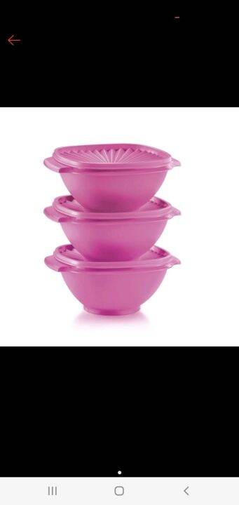 tupperware Servelier Bowl 1.5L in pink color - 3pcs /set (3) | Lazada ...