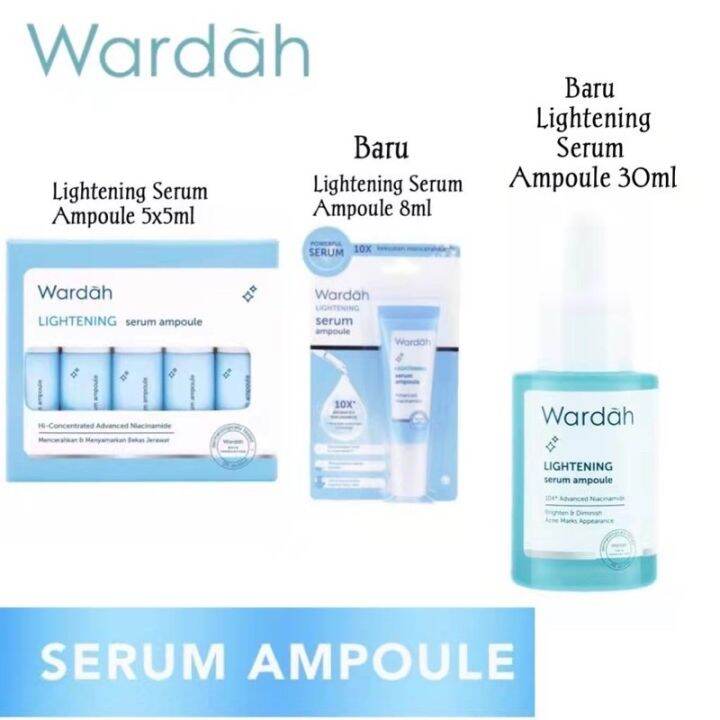 Wardah Lightening Serum Ampoule 5 ml(5in1)/8 ml( tube) /30 ml (Bottle) | Lazada