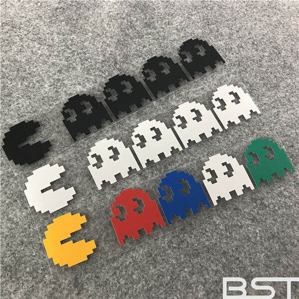 Classic Pixel Game Cartoon Car Stickers Electric Car Reflective ...