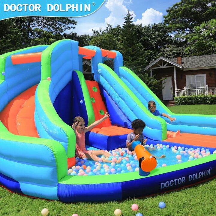 Super Double Slide Inflatables water slide playground for Kids| Jumping ...