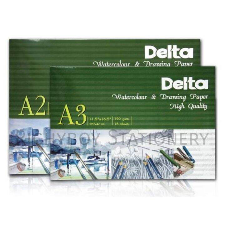 กระดาษวาดเขียนเดลต้า 100 ปอนด์ Delta Drawing Paper แบบหยาบ | Lazada.co.th