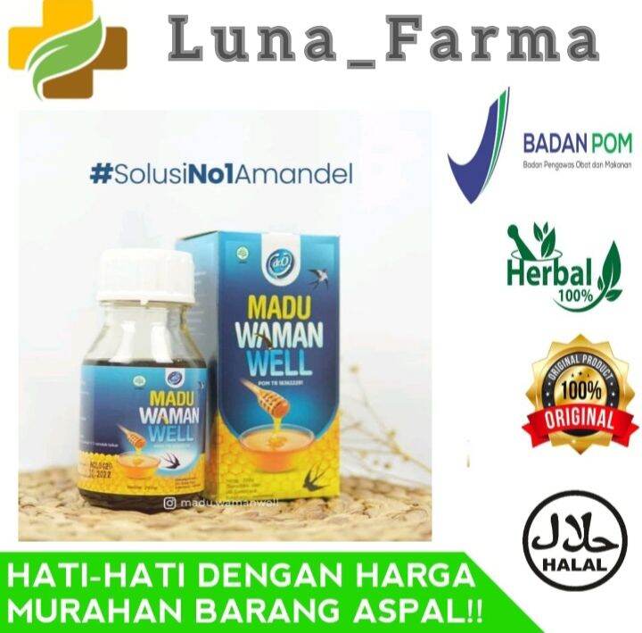 MADU WAMAN WELL AMANDEL OBAT BATUK DEMAM DAN RADANG TENGGOROKAN MADU ...