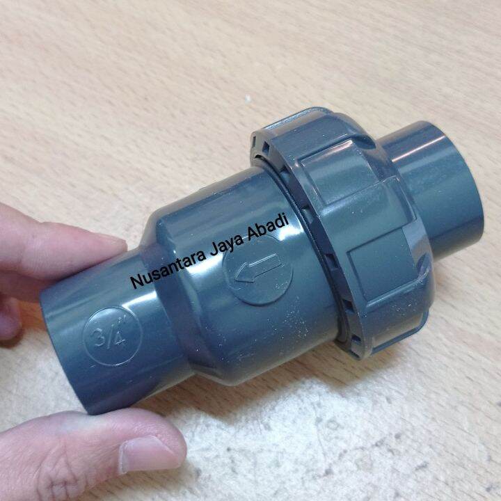 Ball Check Valve PVC Socket 3/4 " inchi DN 20 Single Union Watermur | Lazada Indonesia