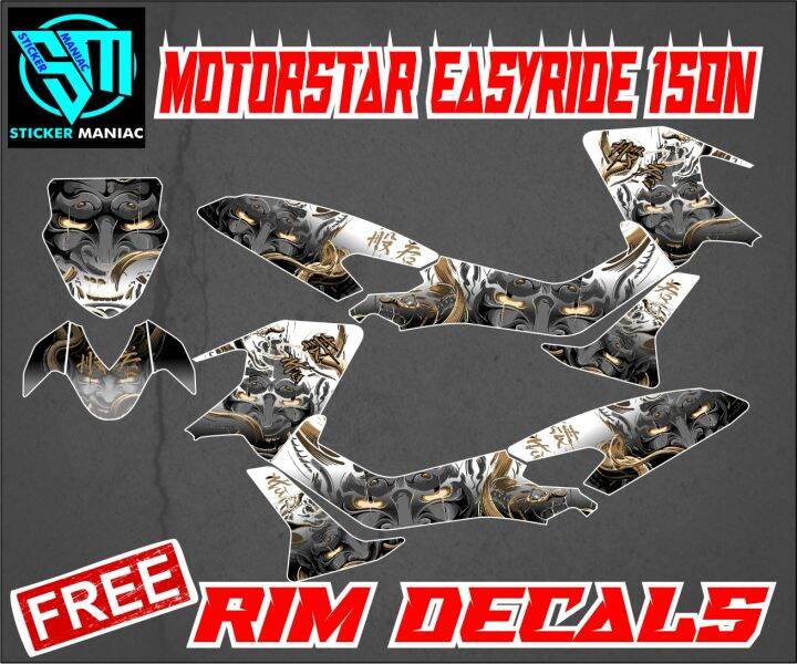 Motorstar Easyride 150n full body decals, free rim decals | Lazada PH