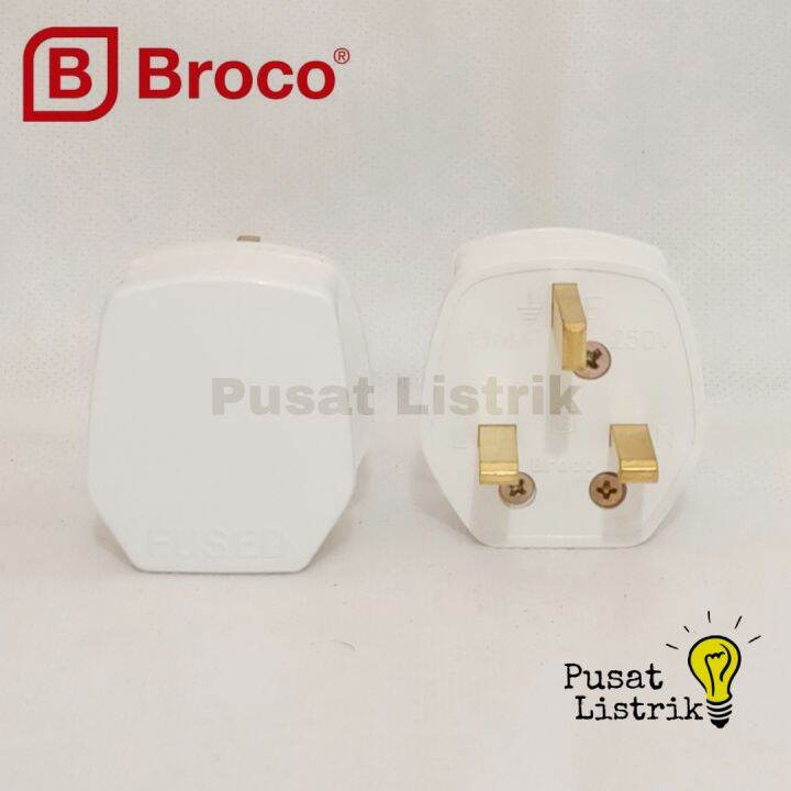 Steker AC Putih Broco Galleo Colokan AC Tusuk Broco | Lazada Indonesia