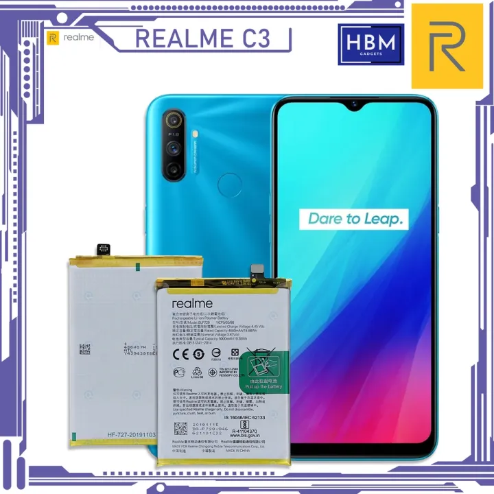 แบตเตอรี่ Realme C3 ของแท้ พรีเมี่ยมคุณภาพสูง รุ่น BLP729 (5000mAh ...