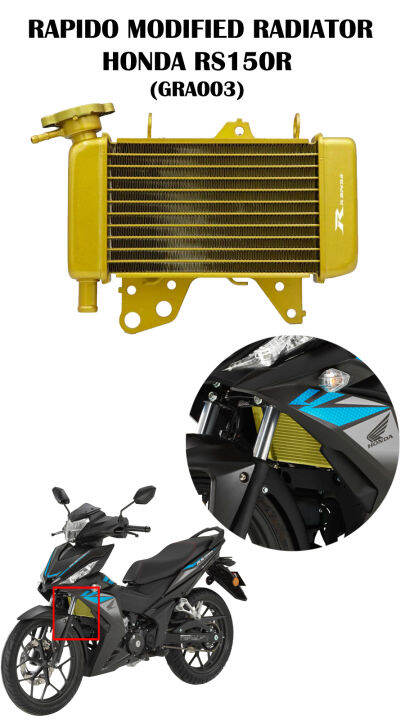 Honda RS150R Rapido Modified Gold Racing Radiator | Lazada