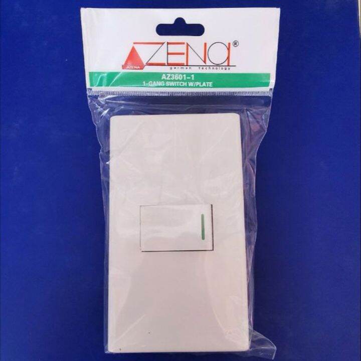 Azena 1 Gang Single Switch With Plate | Lazada PH