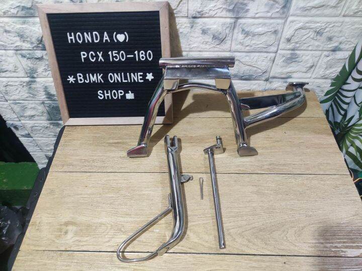 STAINLESS CENTER STAND SIDE STAND FREE EHE ( PCX 150 & 160 ) | Lazada PH
