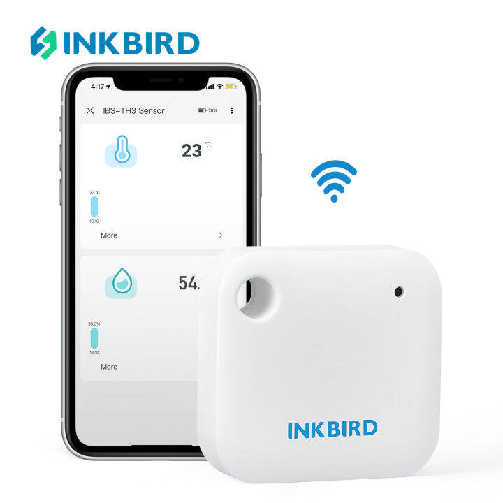 INKBIRD IBS-TH3 Wi-Fi Temperature Humidity Sensor, Pocket-sized, Indoor ...