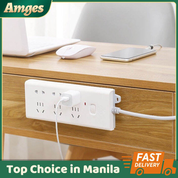 Punch-Free Wall Fixer Self-Adhesive Socket Holder Power Strip Holders ...