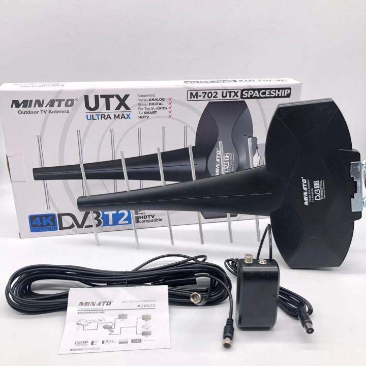Antena Digital Minato M-702 UTX spaceship 4K / Antena outdoor & indoor Minato / free kabel 10 ...
