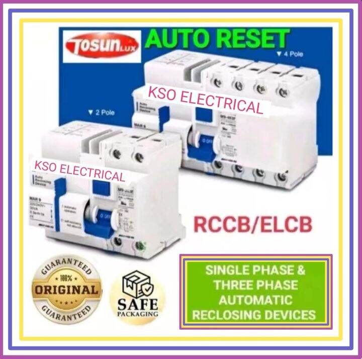TOSUN /KOZUKA /TBC ELCB /RCCB WITH AUTO RECLOSING DEVICE SINGLE PHASE ...