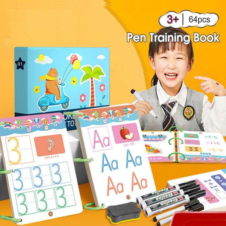 Practice Writing Book Erasable Pen Logical Thinking Training Childen ...