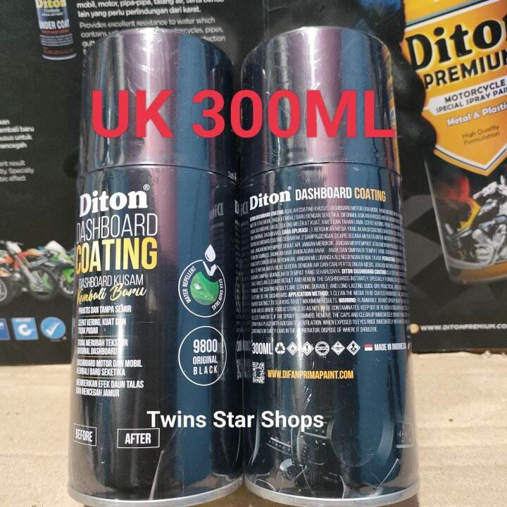 DASHBOARD COATING Diton Original Black Hitam 9800 Pilok Pilox Cat ...