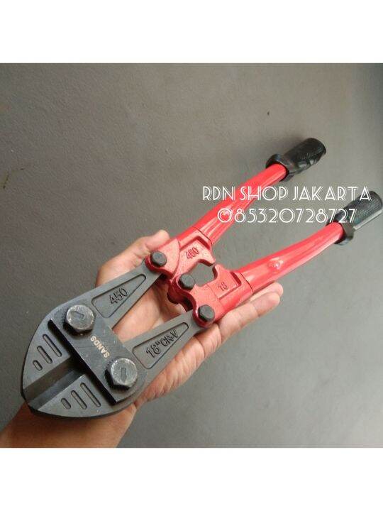 Bolt cutter 18 inch 450 mm SANDS CR-V Alat potong baut plat besi dll ...