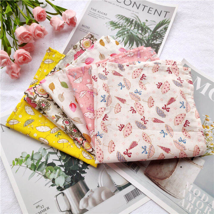 Cute Pure Cotton Small Handkerchief Women's Fresh Floral Small Square ...