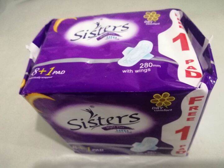 Sisters Sanitary Napkin Night Plis with wings 8+1pad free | Lazada PH