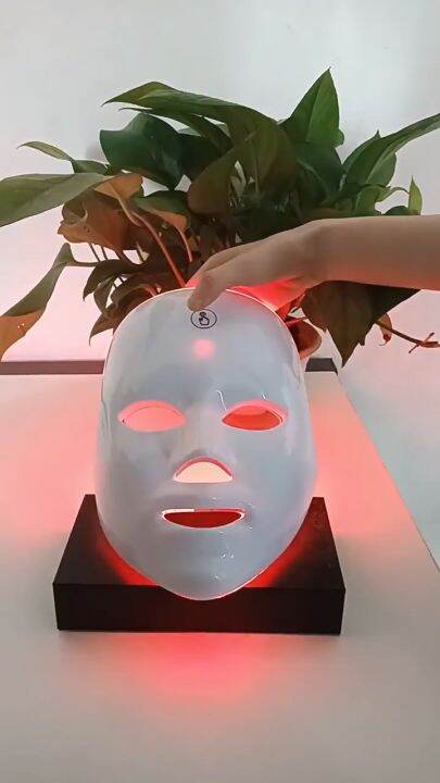 7 Colors Red Led Mask with Blue Orange Red Light Therapy Face Mask ...
