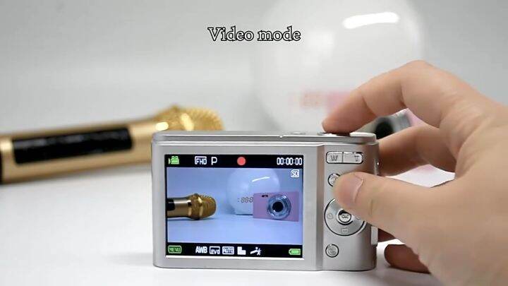 【WIth 32G SD Card】Small Cute Digital Camera 2.7K IPS Screen 8X Zoom ...