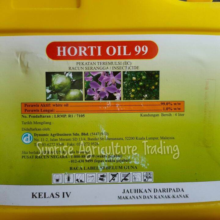4L Horti Oil 99 / R.Serangga / white oil / 有机植物油提炼 organic lalat putih ...
