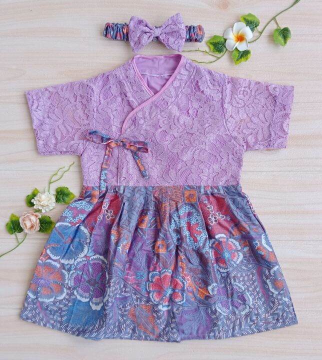 Hanbok Anak / Hanbok Batik / Hanbok Brokat warna Lilac | Lazada Indonesia