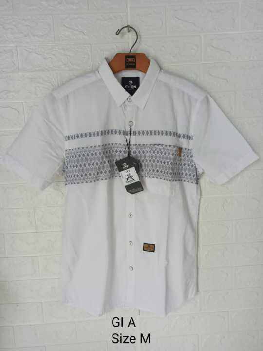 Kemeja Emba pendek warna putih | Lazada Indonesia