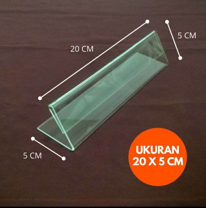 Papan Nama Meja Uk. 5x20Cm Model Landscape Segitiga, Display 1 sisi ...