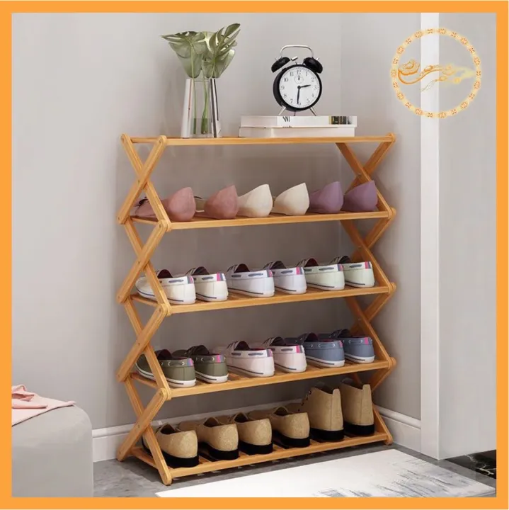 Free installation shoe rack multifunctional storage rack folding simple ...